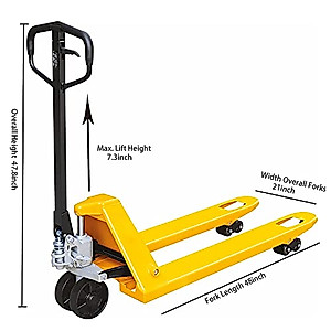 Xilin Electric Pallet Jack Truck with Lithium Battery 3300lbs Capacity 48"x27" Fork Size and Manual Pallet Jack, 5500-Lb. Capacity Pallet Truck - 48" L x21 W Forks
