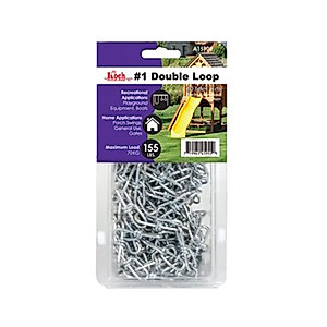 Koch A15922 Double Loop Chain, 2/0 X 20 Ft, 255 Lb, 2/0, Zinc Plated