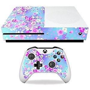 MightySkins Skin Compatible with Microsoft Xbox One S - in Bloom | Protective, Durable, and Unique Vinyl Decal wrap Cover | Easy to Apply, Remove, and Change Styles | Made in The USA