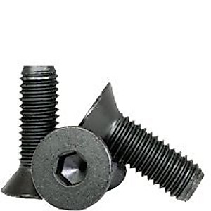 #10-32x5/8",(FT) Flat Socket Cap Screw, Thermal Black Oxide, Alloy (INCH) | Size: #10-32 | Length: 5/8" | Alloy_Steel | Finish: Black Oxide | Fully Threaded | Fine Thread | (Quantity: 100)