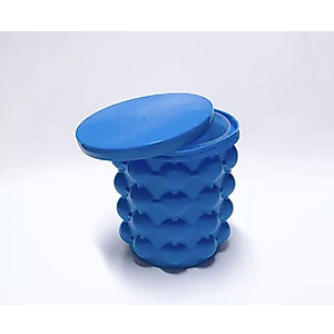 AGGPO The Ultimate Ice Bucket Maker - Ice Maker and Ice Bucket - Blue Silicone Ice Cube Tray Maker - As Seen on Tik Tok - Ice Maker and Storage