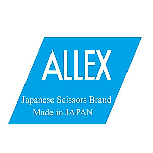 ALLEX Japanese Office Scissors for Desk, Extra Large 7.8" All Purpose Scissors, Made in JAPAN, All Metal Sharp Japanese Stainless Steel Blade with Non-Slip Soft Ring, Black