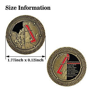 BHealthLife Spartan Warrior Ethos Challenge Coin Military Gift