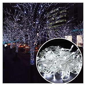 LIUPENGWEI Outdoor Fairy String Lights 10M With 100 LED 8 Modes Wave Rope Lights Icicle Curtain Light,Waterproof Festival Lighting For Garden Patio Yard Home Wedding Party And Christmas Decoration gar