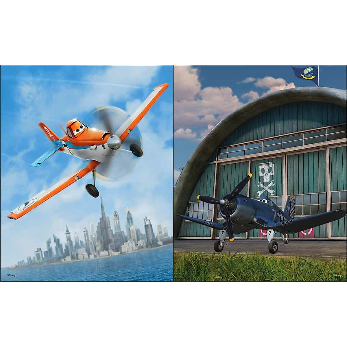 Spin Master Games Planes 7 Wood Puzzles in Wooden Storage Box (Styles Will Vary)