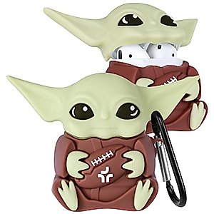 Besoar Football Yuda for Airpod 1/2 Case Cartoon Cute Fashion Character Kawaii Silicone Design 3D Cover for Airpods Pro Funny Fun Pretty for Girls Boys Teen Kids Cases Air Pods 1/2