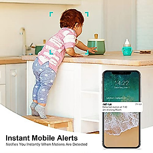 NETVUE Indoor Camera - Baby Monitor with Camera and Audio, 2-Way Real-time1080p Night Vision, Advanced AI Motion Detection, Home Security Camera for Baby Nanny Elderly and Pet Monitor, Work with Alexa