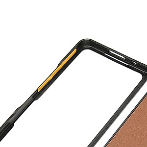 Shockproof Wear Resistant Phone Case for Samsung Galaxy Z fold 5 Case, PU Leather Flip Phone Cover for Samsung Fold 5 (Two Color Lychee Pattern White)