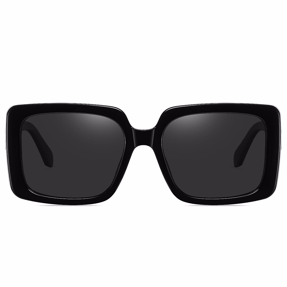 Fozono Vintage Square Polarized Sunglasses for Women Trendy 90s Thick Rectangle Sun Glasses UV400