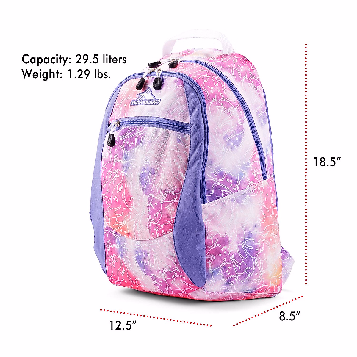 High Sierra Curve Lightweight Backpack with Padded Straps