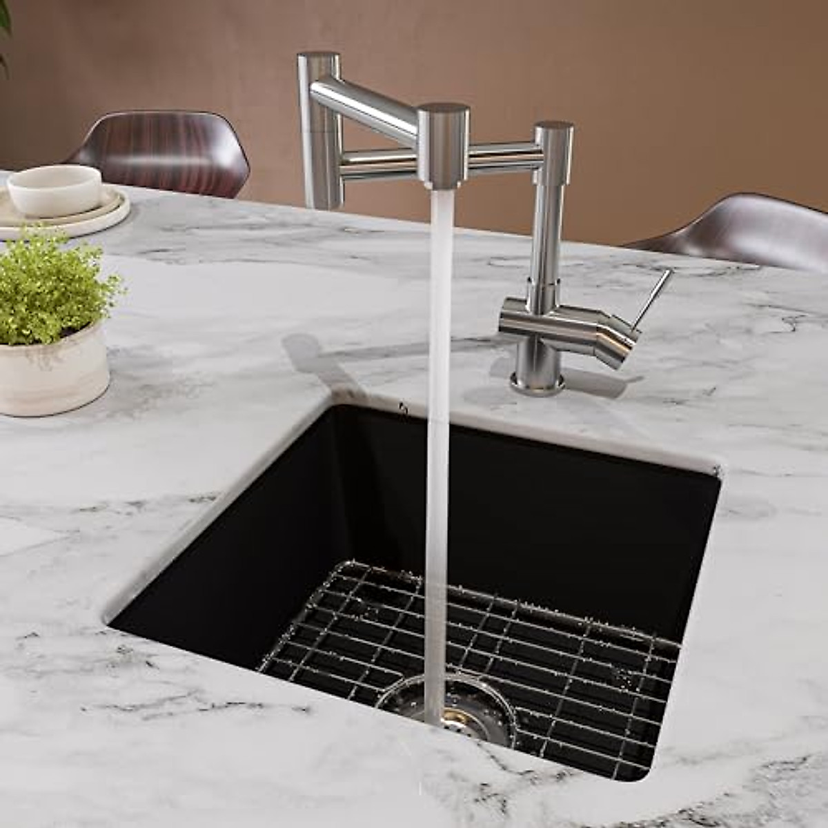 ALFI brand ABF1818S-BM Kitchen Sink, Black Matte