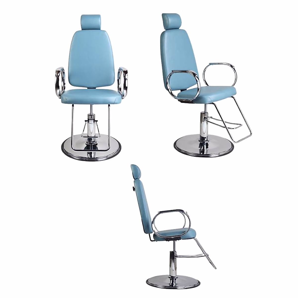 AmeriCan Goods Professional Dental Patient Exam & X-Ray Chair Deluxe Quality 360° Swivel, Adjustable & Removable Headrest Stool (Graystone)