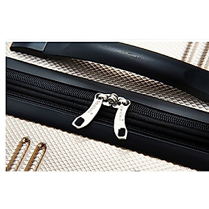 Rockland Melbourne Hardside Expandable Spinner Wheel Luggage, Champagne, 2-Piece Set (20/28)