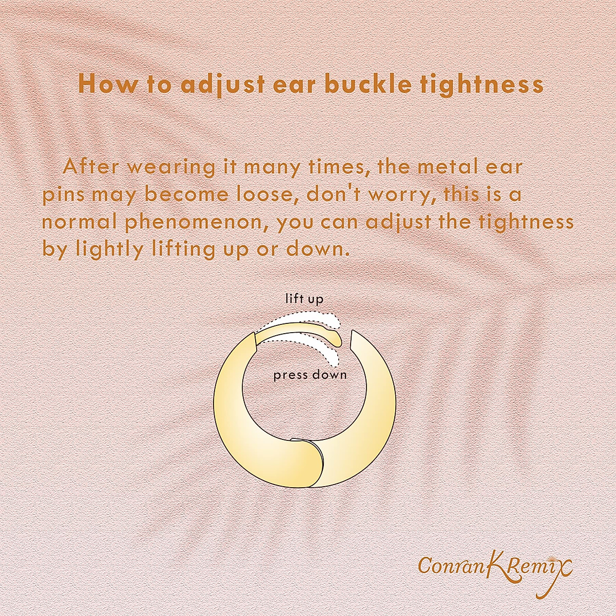 CONRAN KREMIX Small Thick Gold Chunky Hoop Earrings Diamond Lightweight Hoops For Women