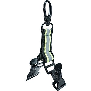 KUNN Work Glove Clips, Firefighter Glove Strap with 2 Heavy Duty Alligator Clips,Reflective Glove Holder for Construction,Fire,Rescue and More(Fluorescent Green)