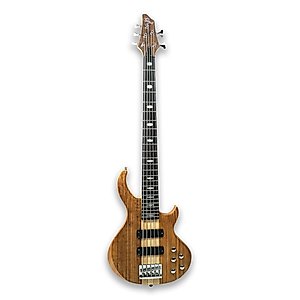 TARIO 5 String Electric Bass Guitar Millettia Laurentii+Okoume body maple neck