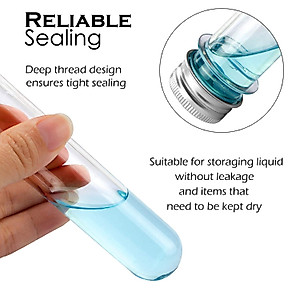 30 Pack 45 ML Plastic Test Tubes with Caps, Clear Bath Salt Tubes, Gumball Candy Container, Candy Storage Vials for Party Favors Science Experiment Home Décor(25x140mm)