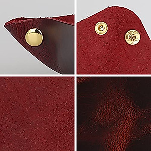 Genuine Leather Tray Storage for Keys Coin and Nightstand Things Jewelry Catchall Key Phone Coin Box (Brown)