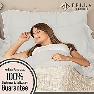 Bella Coterie Luxury King Bamboo Sheet Set | Organically Grown | Ultra Soft | Cooling for Hot Sleepers | 18" Deep Pocket [Grey Mist]