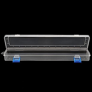 MOUYAT 10 Pack 13 x 2.7 x 1.3 Inch Paint Brush Holder Set, Paint Brushes Storage Box with Hinged Lid, Watercolor Paint Brush Container for Long Paint Brushes, Drawing Pen, Art Craft Beads