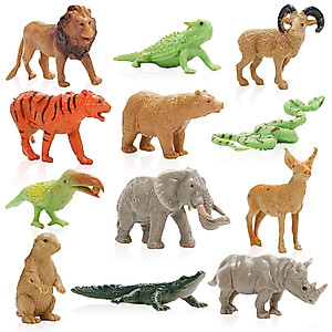 CUTE STONE 24 Pack Filled Easter Eggs with Dinosaurs and Animals, Easter Basket Stuffers Easter Party Favors for Kids