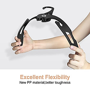 NICEDACK Premium Travel Hangers 6 Pack Portable Folding Clothes Hangers - Super Bearing Collapsible Hanger Foldable Clothes Drying Rack for Travel, Indoor and Outdoor Use (6 Pack 3Black/3White)