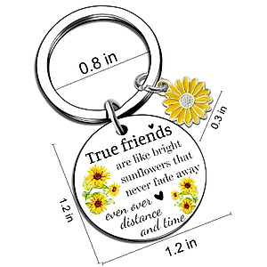 Ikacvb Sunflower Best Friends Gifts Friendship Keychain Gifts For Bestie Bff Best Female Friend Birthday Gifts For Women Stocking Stuffers Leaving Going Away Gift Christmas