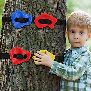 Perantlb Rock Climbing Holds Set Ninja Tree Climbing Holds for Kids Climber, Tree Climbing kit with 6 Ratchet Straps for Outdoor-Ninja Tree Climber, Play Set Climber Attachments with Carry Bag…