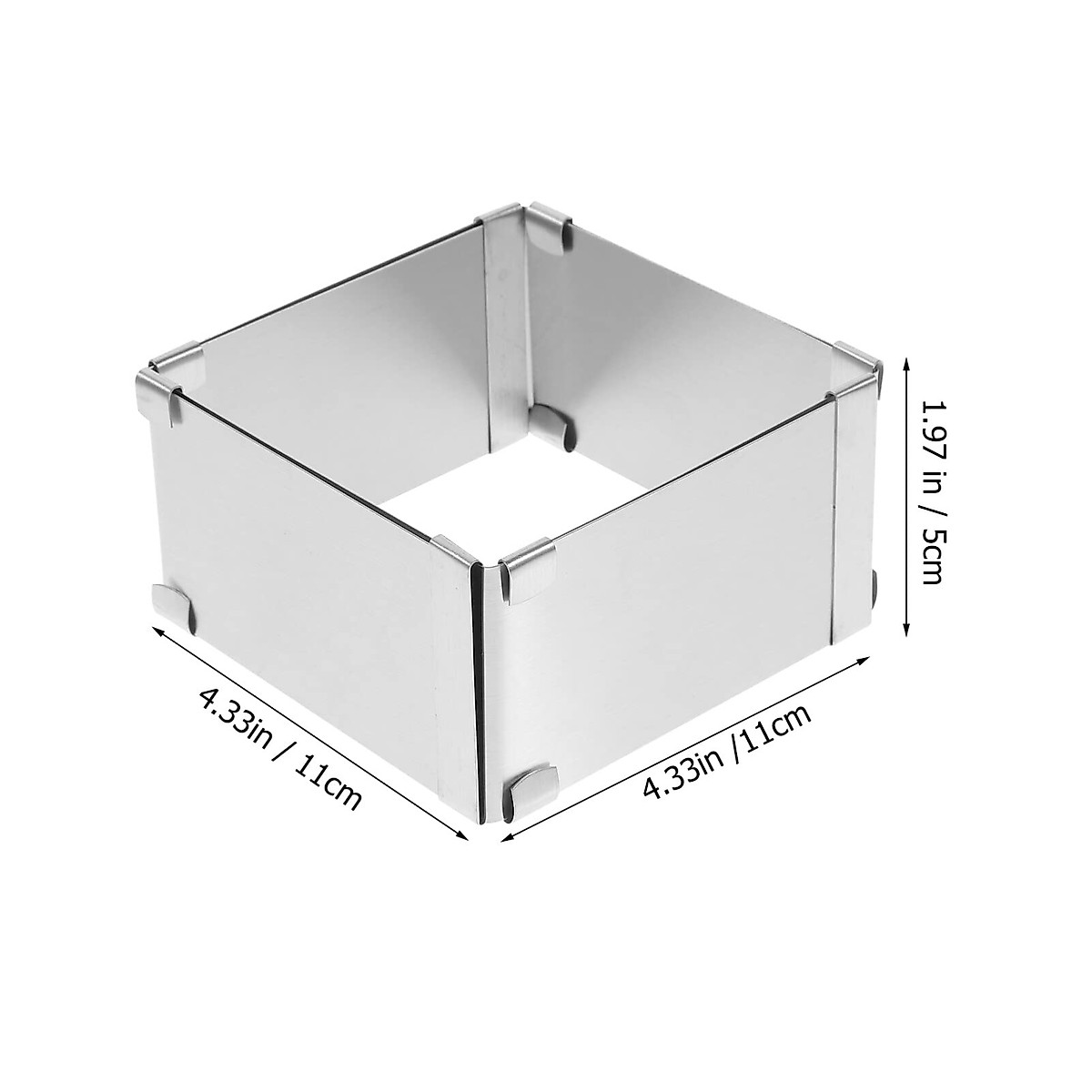 Cabilock Tiramisu Baking Mould for Mouss Ring Stainless Steel Cake Ring Pastry Ring Cirle Mold for Baking Cutting Cake Biscuit (Silver 6 Inch)