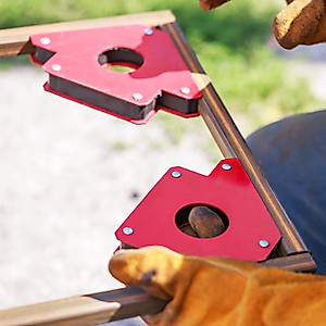 HARFINGTON 2pcs Arrow Welding Magnet Holder, 50LBS 45, 90, 135 Degree Angle Magnetic Metal Clamps Working Tools for Welding, Soldering, Assembling