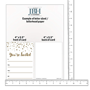 Shimmering Gold Dot Party Invitations - Pack of 48