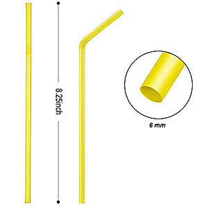 200 Count 100% Plant-Based Compostable Colorful Straws-KTOB Biodegradable Flexible Drinking Straws - A Fantastic Eco Friendly Alternative to Disposable Plastic Bendable Plasticless Straws