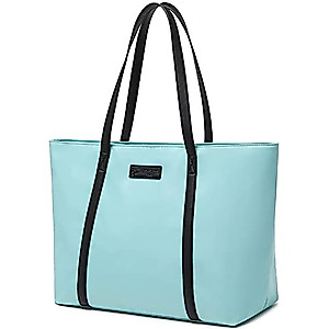 Tote Bag for Women, Teacher Work Tote Bags fit 15.6 Inch Computer Shoulder Office Satchel Bag Large Zippered Totes Travel Purse Lightweight Beach Handbag Waterproof