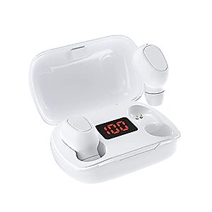 Wireless Earbuds TWS Bluetooth 5.0 Headphones W/Digital Display Charging Case 4Hrs Endurance Time 9D Stereo IPX7 Waterproof Sweatproof in-Ear Earphone Binaural HD Call Sports Headset W/Mic