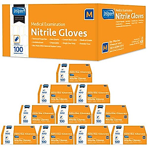 Inspire Nitrile Exam Gloves | THE ORIGINAL Quality Stretch Nitrile, Cobalt Blue | 4.5 Gloves Disposable Latex Free Medical EMT (Medium (Pack of 1000), Case Of 1000)