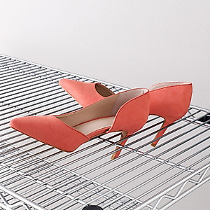 Design Ideas MeshWorks, 2-Tier Steel Shelving Rack, 440lb Capacity Per Shelf, White