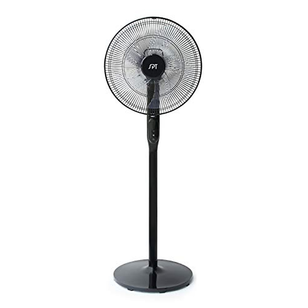 SPT SF-16D48BKA: 16″ DC-Motor Energy Saving Stand Fan with Remote and Timer – Piano Black,16"