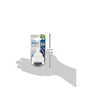 Philips AVENT Anti-Colic Nipple, Clear, 2 Slow Flow, 2 Count