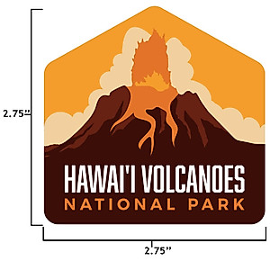 Vagabond Heart Hawaii Volcanoes National Park Sticker - Weatherproof Vinyl Souvenir Decal