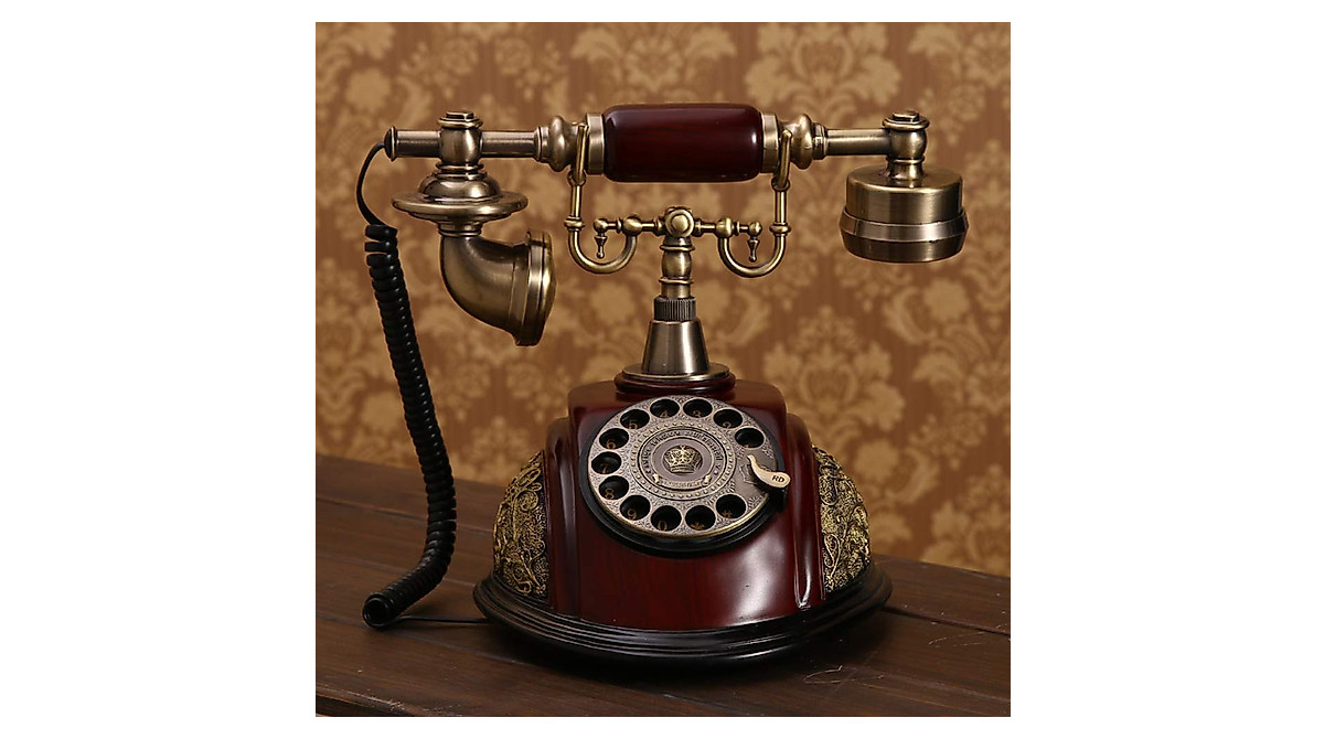 Vintage Rotary Landline Phone - Antique European Style Telephone
