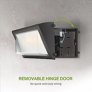 ASD 80W LED Wall Pack Light with Dusk to Dawn Photocell, 5000K 11973LM 120-277V, Dimmable Commercial LED Wallpack Security Lights, Outdoor Wall Light for Building, Parking Lot, UL DLC Premium, Bronze