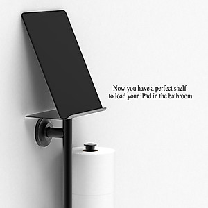 AquaChase 3-in-1 Toilet Safety Grab Bar with Built-in Tissue Paper Holder and Phone Shelf, for 2 Mega Rolls, 250lbs Weight Support When Mounted in Stud, Brushed Nickel Right-Hand