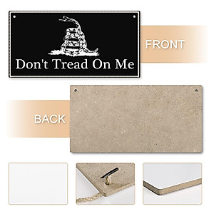 Dont Tread on Me Garden Sign Decorative Wood Sign Home Decor,Wall Art，6 inch by 12 inch Hanging Sign