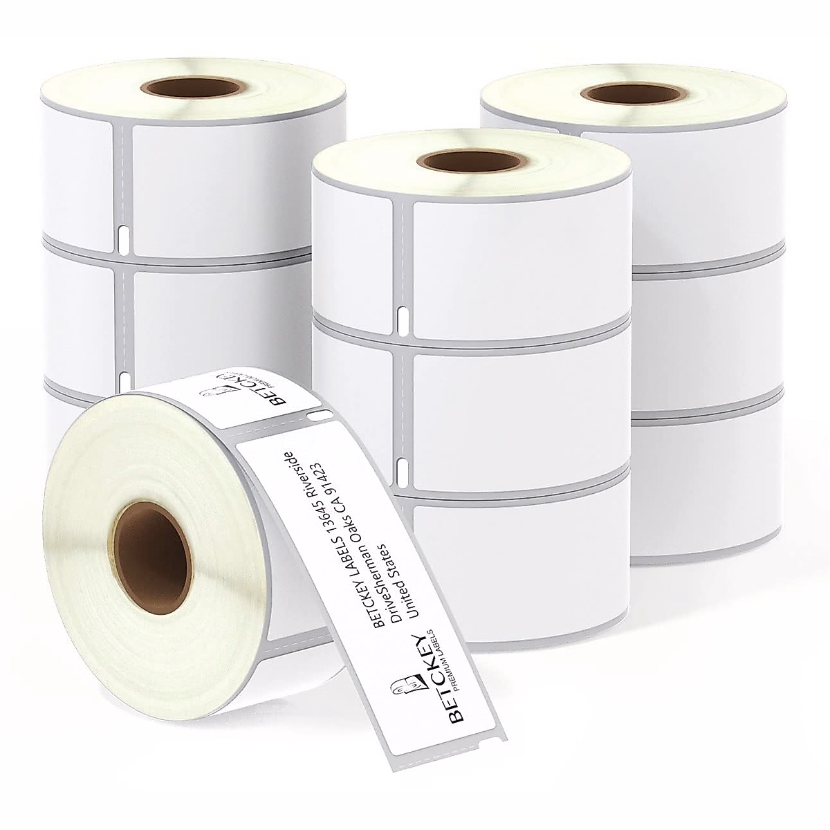 BETCKEY - Compatible DYMO 30321 (1-4/10" x 3-1/2") Address Labels, Strong Adhesive & Perforated, Compatible with DYMO Labelwriter 450, 4XL, Rollo & Zebra Desktop Printers [16 Rolls/4160 Labels]