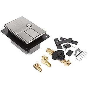 Burnaby Manufacturing RECESSED GAS PLUG, 1/2'' NPT INLET, 3/8'' QUICK DISCONNECT OUTLET, MALE PLUG INCLUDED, STAINLESS STEEL LOCKABLE DOOR (GRO101-SS-50)