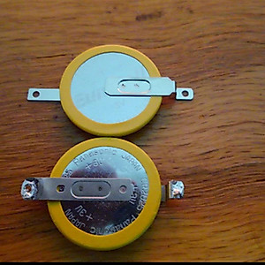 Popmall 12 Pack Tabbed CR2025 Battery 3V Lithium CR2025 Batteries with Soldering Tabs for Red, Gold, Silver, and Crystal...