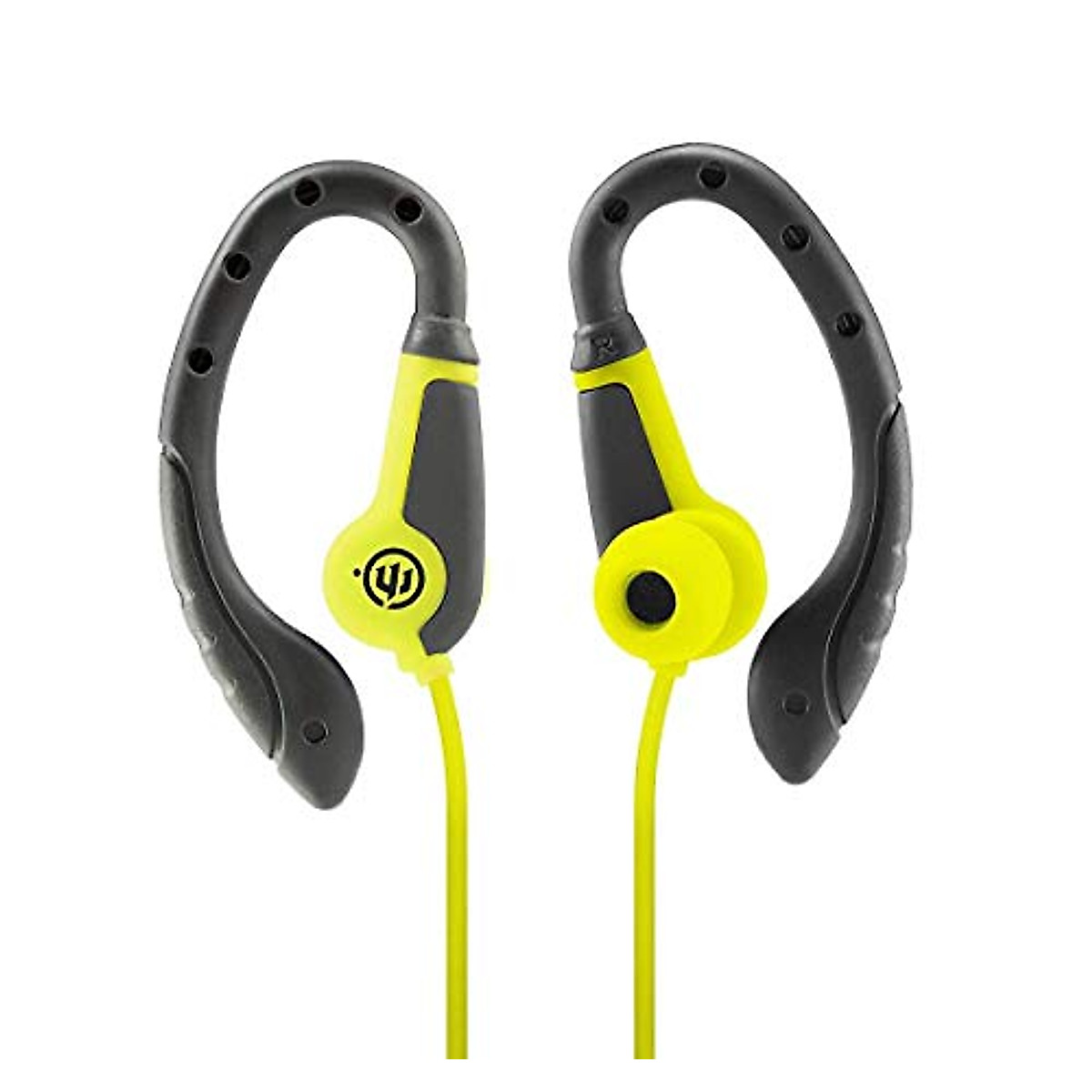 Wicked Audio Fight — Sweat Resistant Earbuds — Earbud Headphones for Exercise — Wired Headphones with Microphone and Track Control, Tangle-Free Cord and Flex Grip — Lime