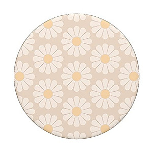 Ivory White Daisy Floral Flower Design PopSockets Swappable PopGrip