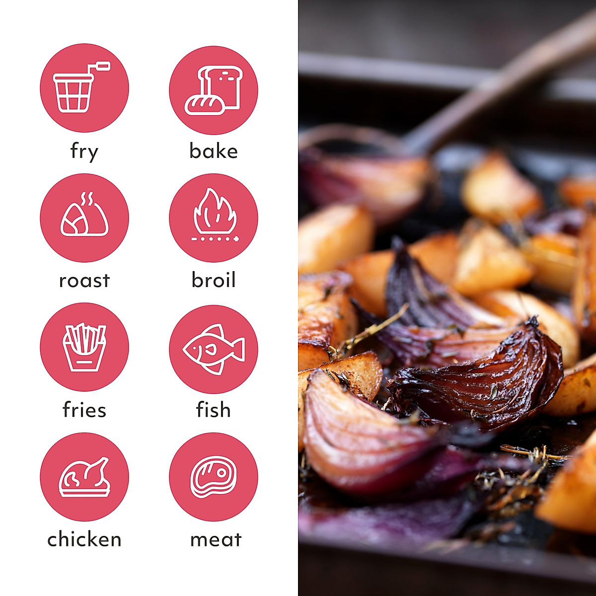 SUR LA TABLE KITCHEN ESSENTIALS 4-in-1 Compact 5-Quart Basket Air Fryer with Window for Easy Viewing, Digital Touchscreen Display with 8-Presets, Air Fry, Bake, Roast, Broil in Minutes, 1500w