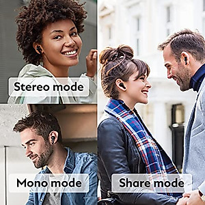 QCY T13 True Wireless Earbuds Bluetooth 5.1 Headphones Touch Control with Charging Case Waterproof Stereo Earphones in-Ear Built-in Mic Headset 40H Playtime (Black)